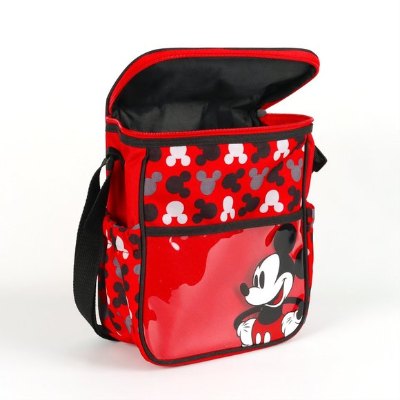 Disney | Accessories | Mickey Mouse Lunch Tote Adjustable Strap Pockets ...